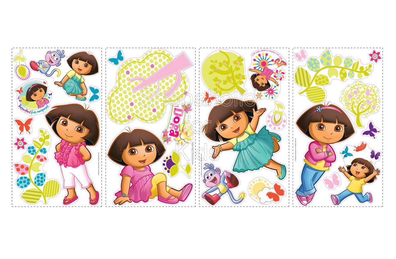 Dora the Explorer Peel & Stick Wall Decals / Wall Stickers | Shopaholic ...
